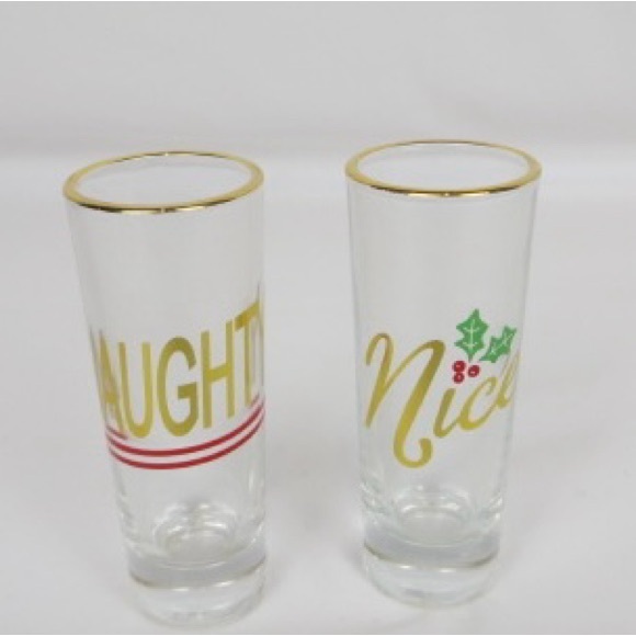Pottery Barn | Holiday | New Pottery Barn Naughty And Nice Shotglasses ...